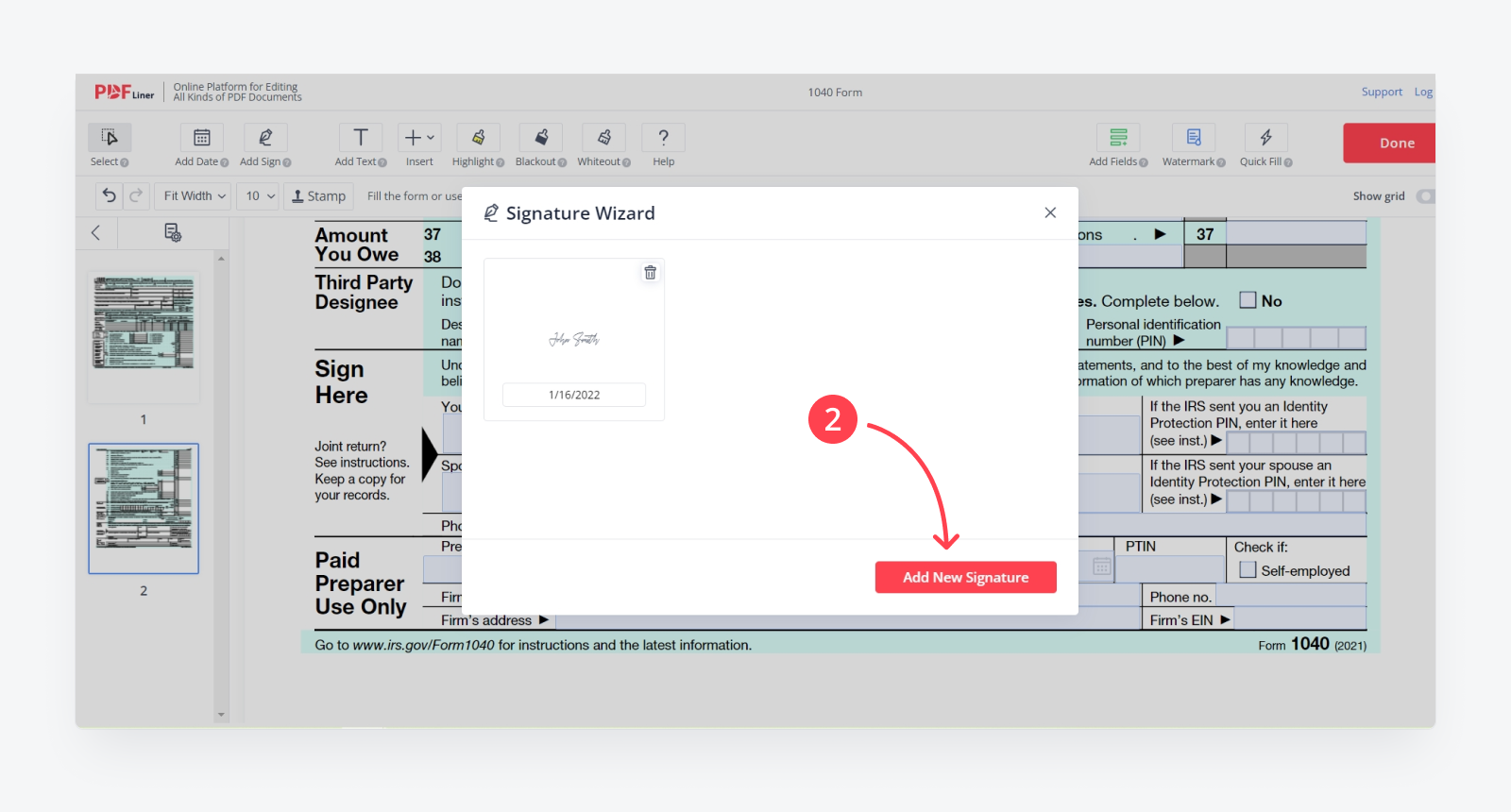 Signing Form 1040: Step-by-step Instructions