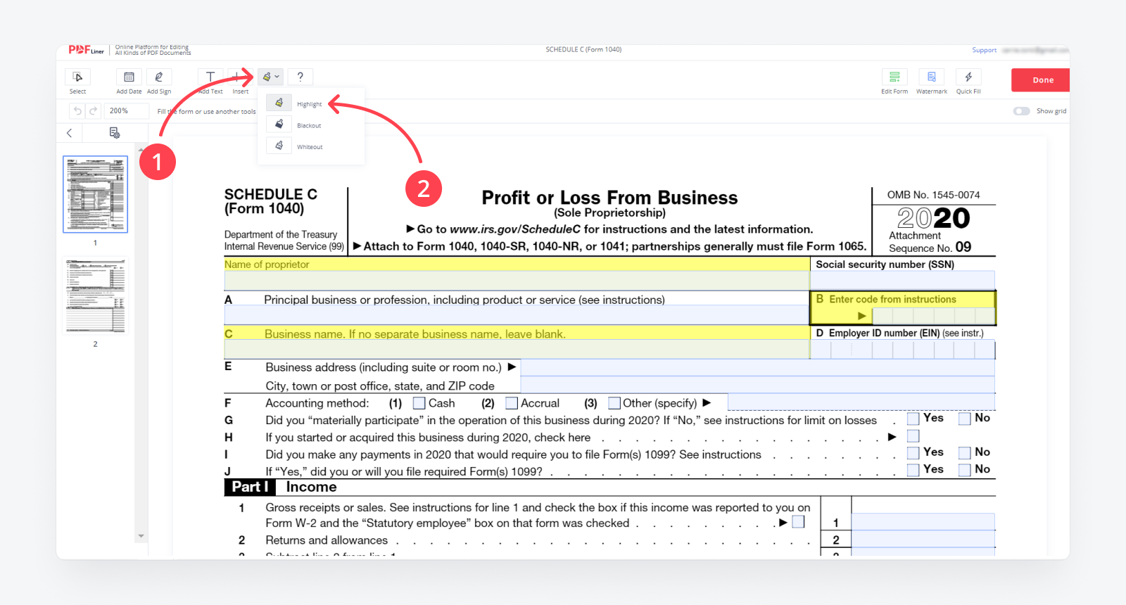 How to Highlight in PDF File Fragment