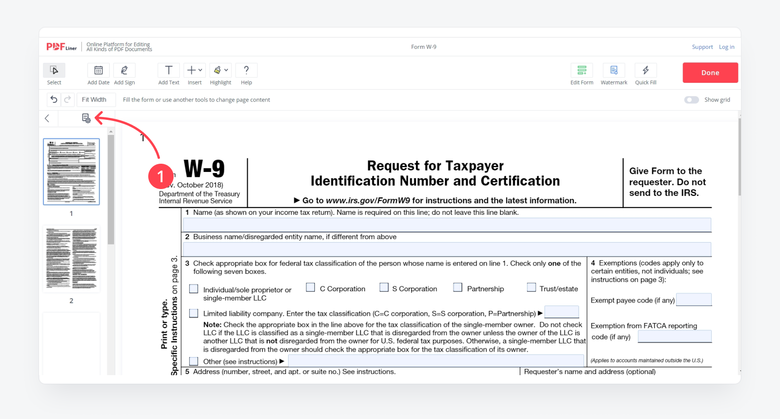 How To Insert Page Numbers In A PDF File: Step-by-step Guide — PDFliner