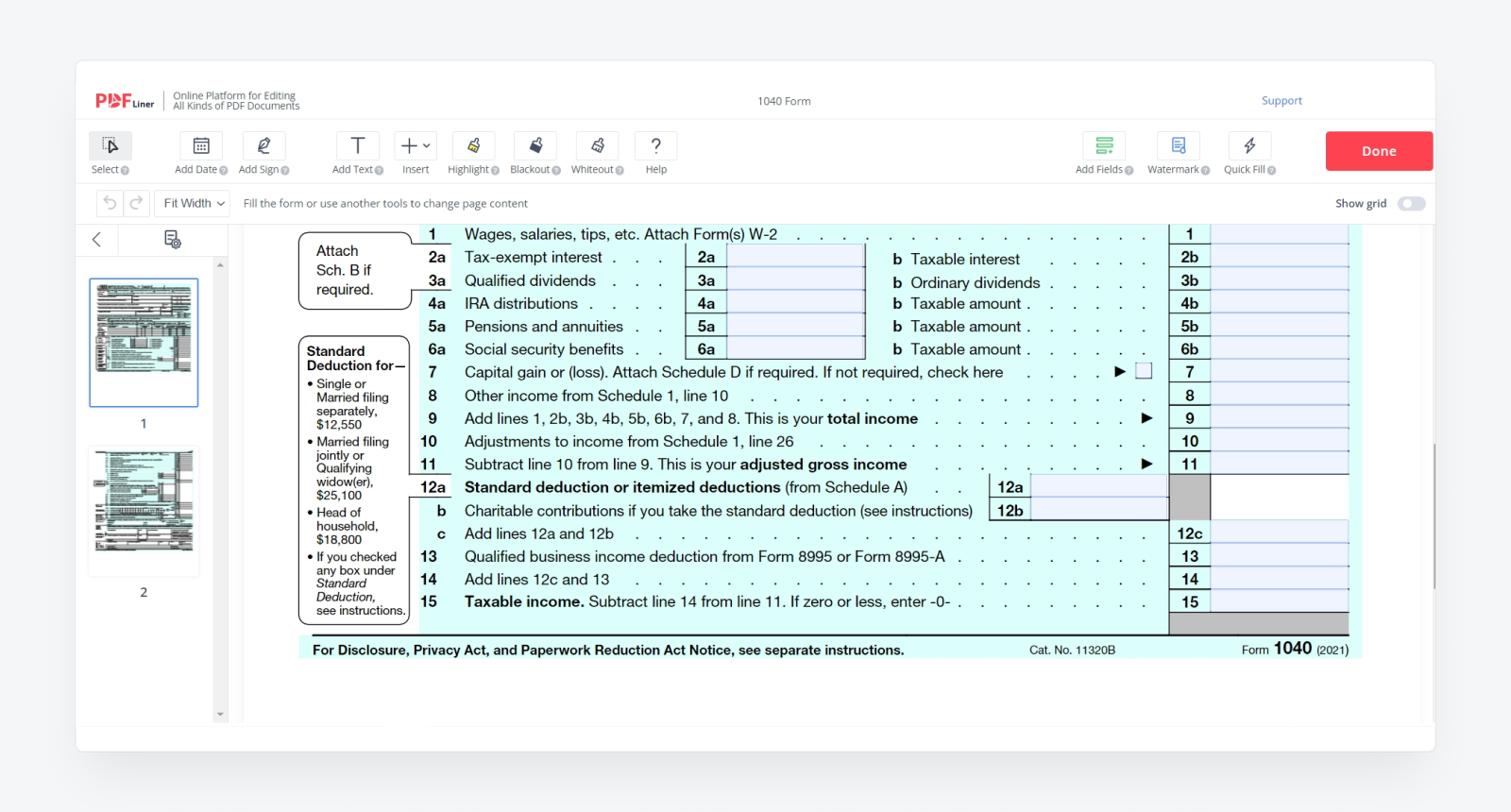 How to Fill Out Form 1040: Simple Instructions — PDFliner How to Fill Out Form 1040: Simple Instructions — PDFliner
