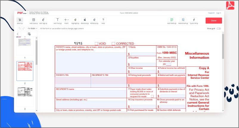 How Are 1099 Taxes Calculated And Filed - Simple Guide — PDFliner