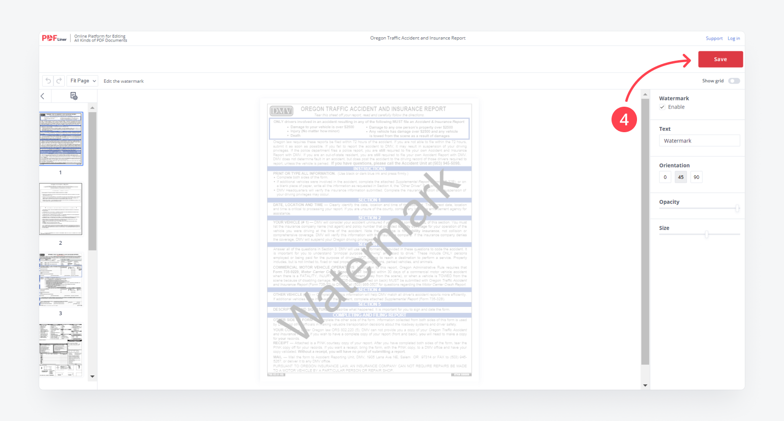 Simple Instruction For Adding Watermark On PDF File — PDFliner